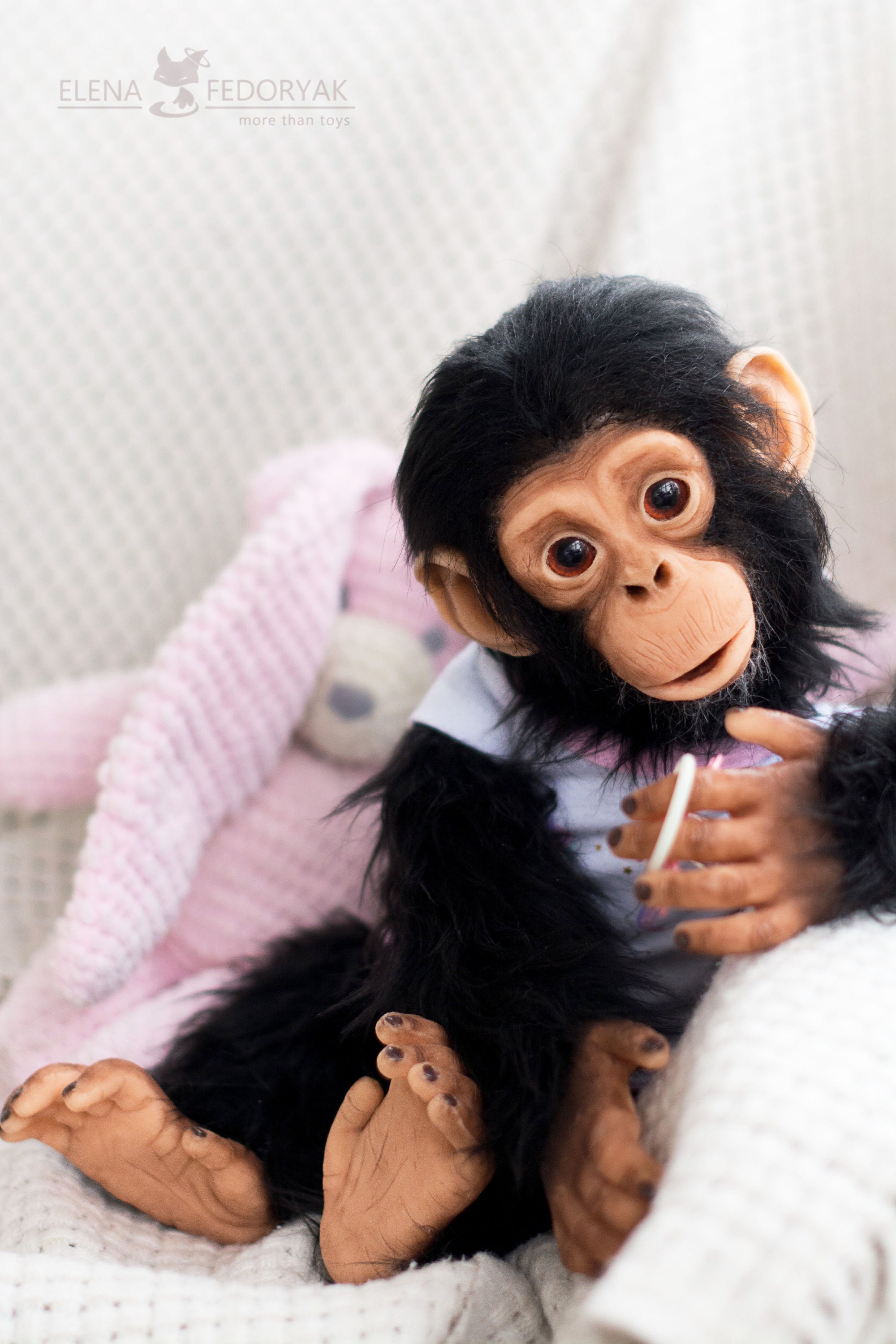 Baby Chimp Maisie Life Size Realistic Movable Toy. OOAK | Etsy