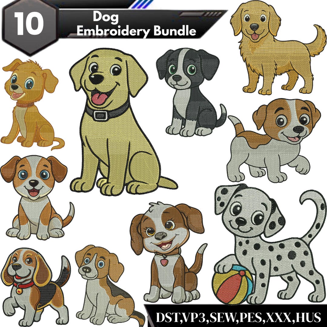 Mini Dog Machine Embroidery Design, Puppy Dog Embroidery Designs, Puppy ...