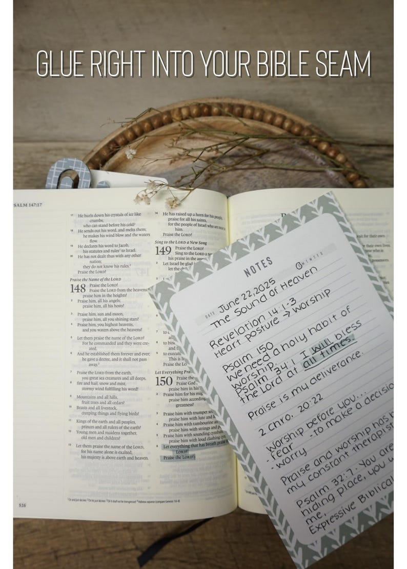Bible Journaling Notepad Sermon Notes Prayer Journal Writing Pad ...