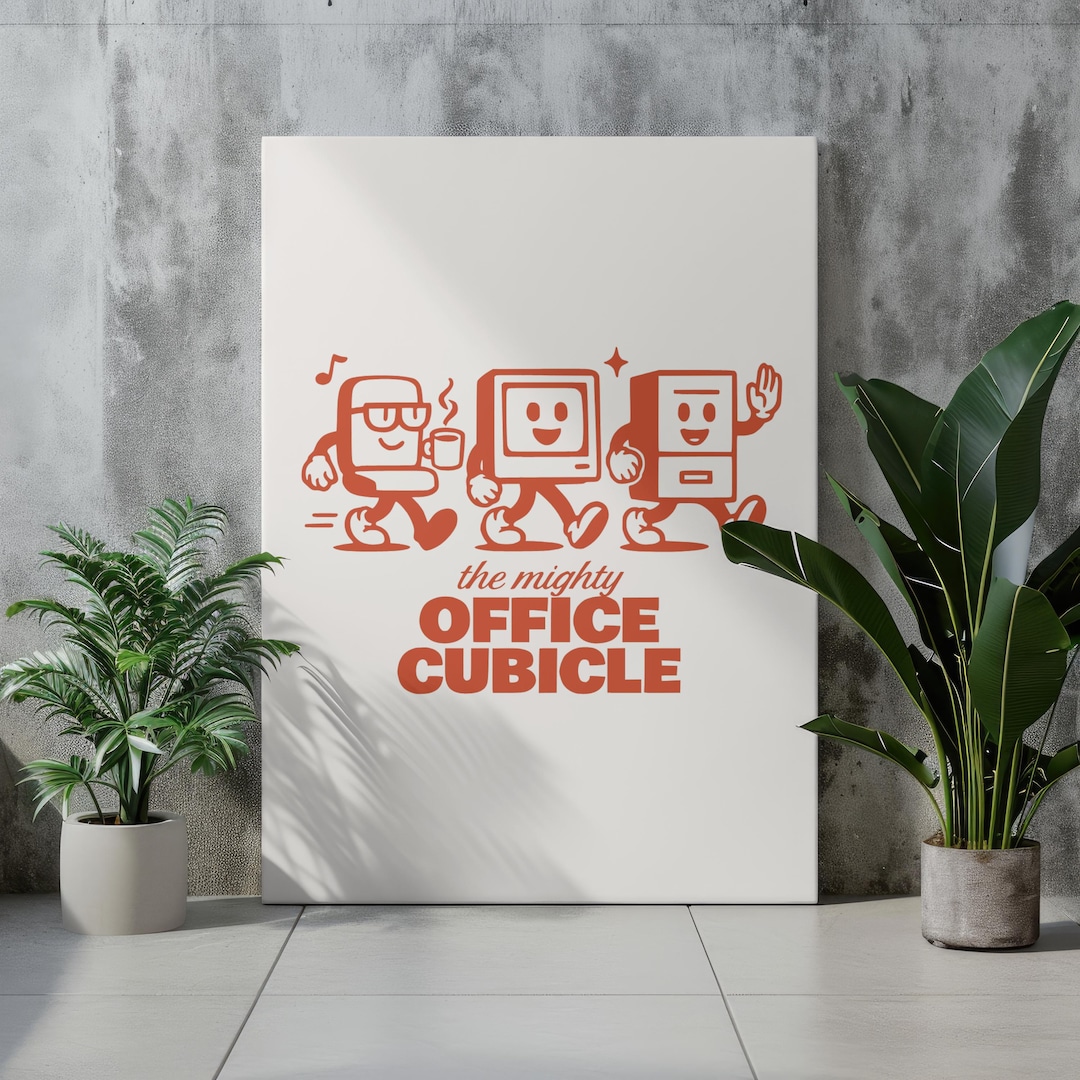 The Office Cubicle Printable Art: Retro Style Corporate Humor Wall ...