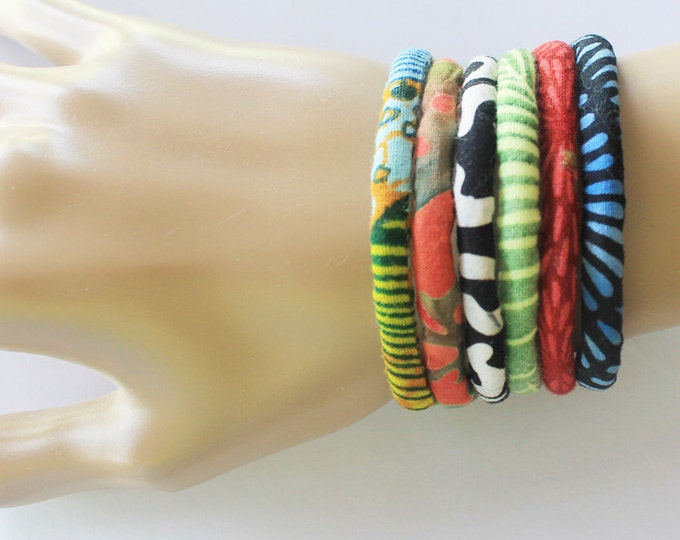 Tribal Bracelet, Fabric Bracelet, Tribal Jewelry, Wrap Bracelet, Cuff ...