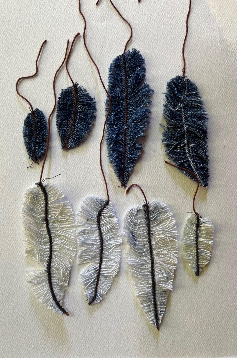 Denim Craft Feathers Set of 8 - Etsy