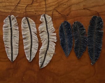 Denim Craft Feathers - Set of 8 - Etsy