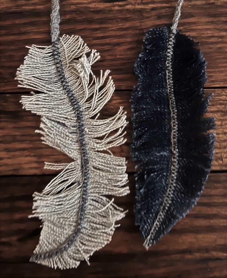 Denim Craft Feathers Set of 6 - Etsy