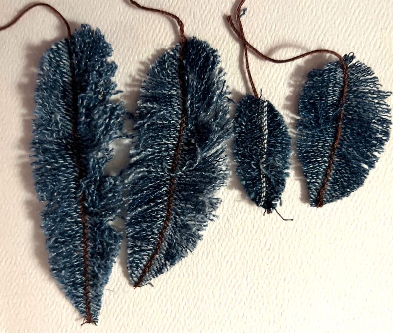 Denim Craft Feathers Set of 8 - Etsy