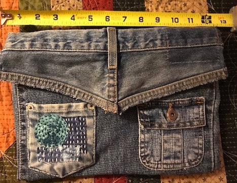 Recycled Denim Tablet Cover/case With Sashiko Embroidery - Etsy