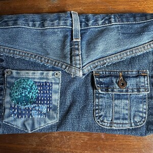 Recycled Denim Tablet Cover/case With Sashiko Embroidery - Etsy