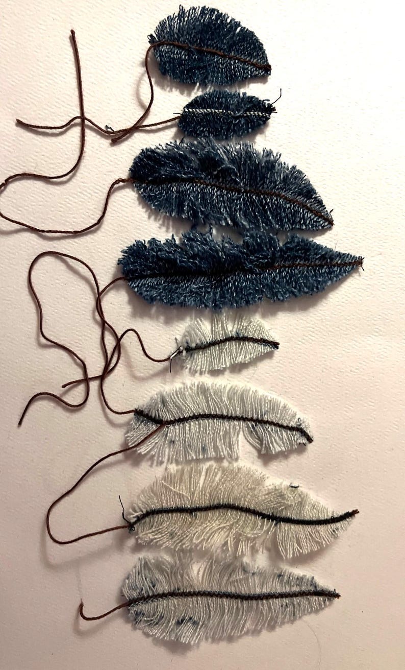 Denim Craft Feathers Set of 8 - Etsy