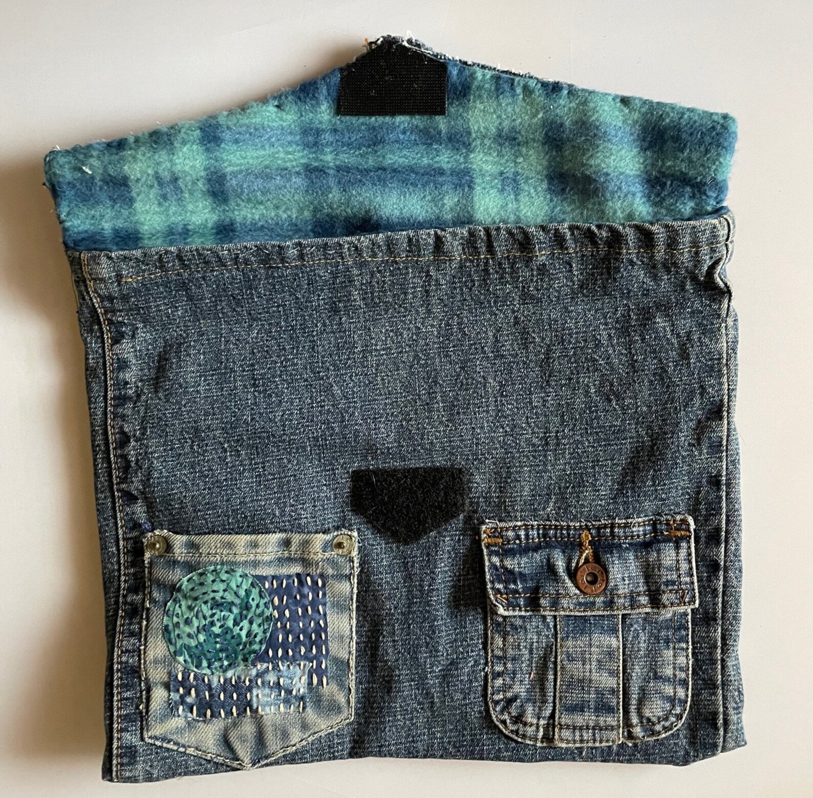 Recycled Denim Tablet Cover/case With Sashiko Embroidery - Etsy