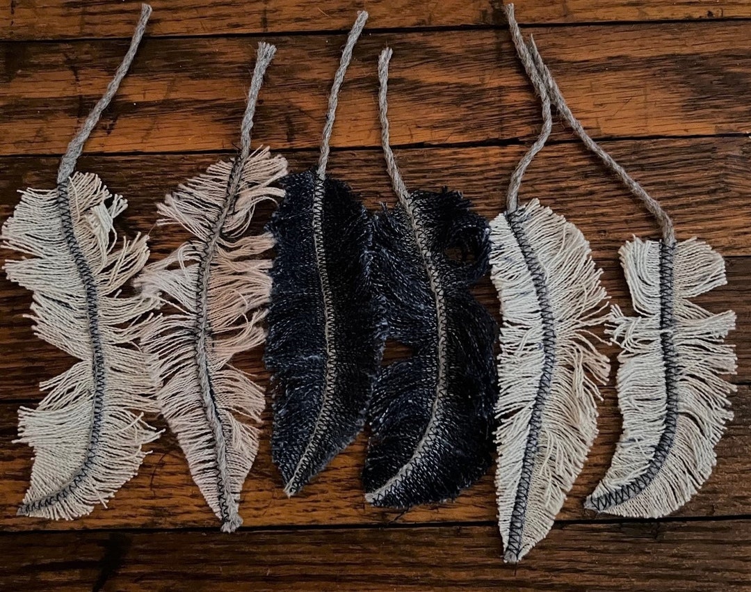 Denim Craft Feathers Set of 6 - Etsy