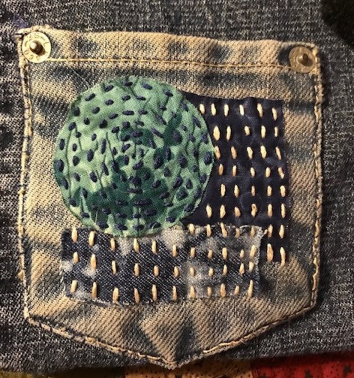 Recycled Denim Tablet Cover/case With Sashiko Embroidery - Etsy