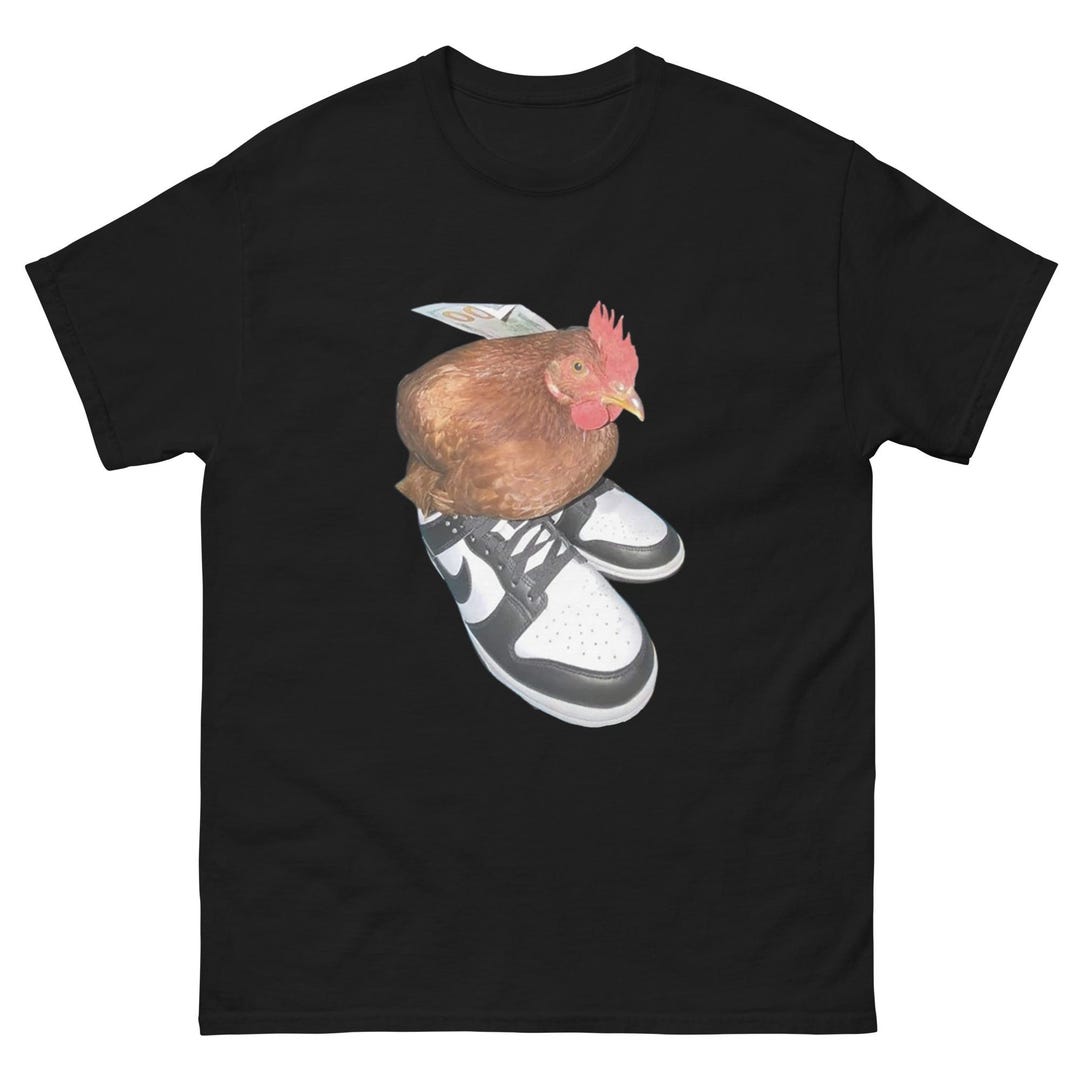 Drippy Rooster Tee – Chicken Meme Shirt – Funny Graphic Unisex T-shirt ...