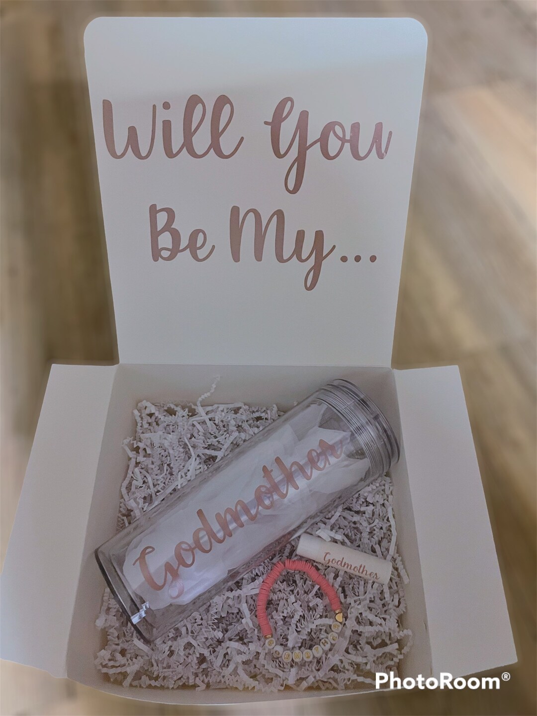 Godmother Proposal Box Godmother Gift Godparents Baptism - Etsy