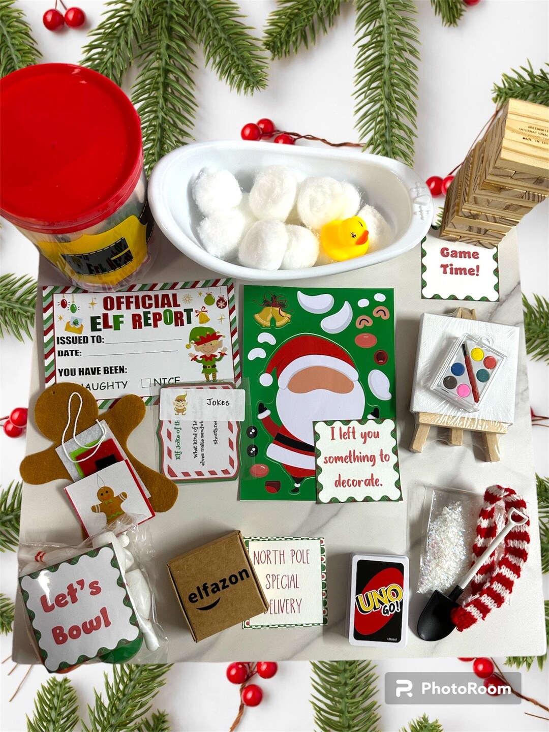 12 Day Elf Activity Kit, Elf Prop Kit, Elf Arrival, Elf Games, 12 Day ...