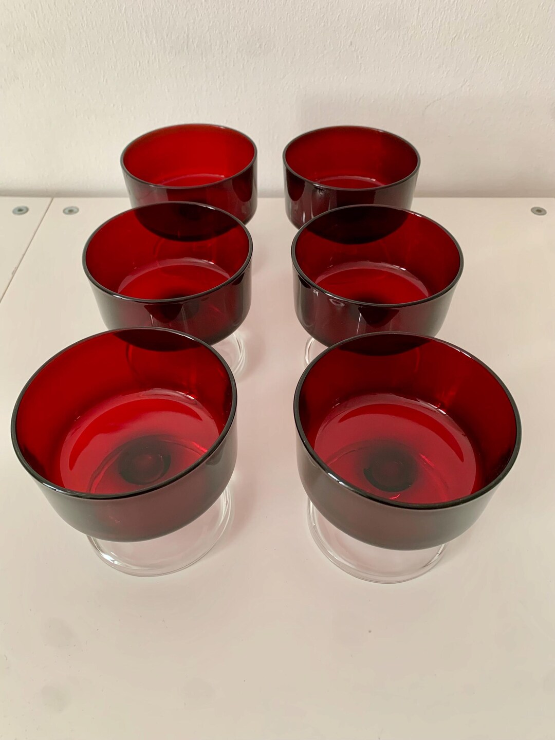 Set of 6 Luminarc Vintage Cups - Etsy