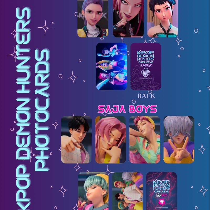 Huntrix Photocards Etsy