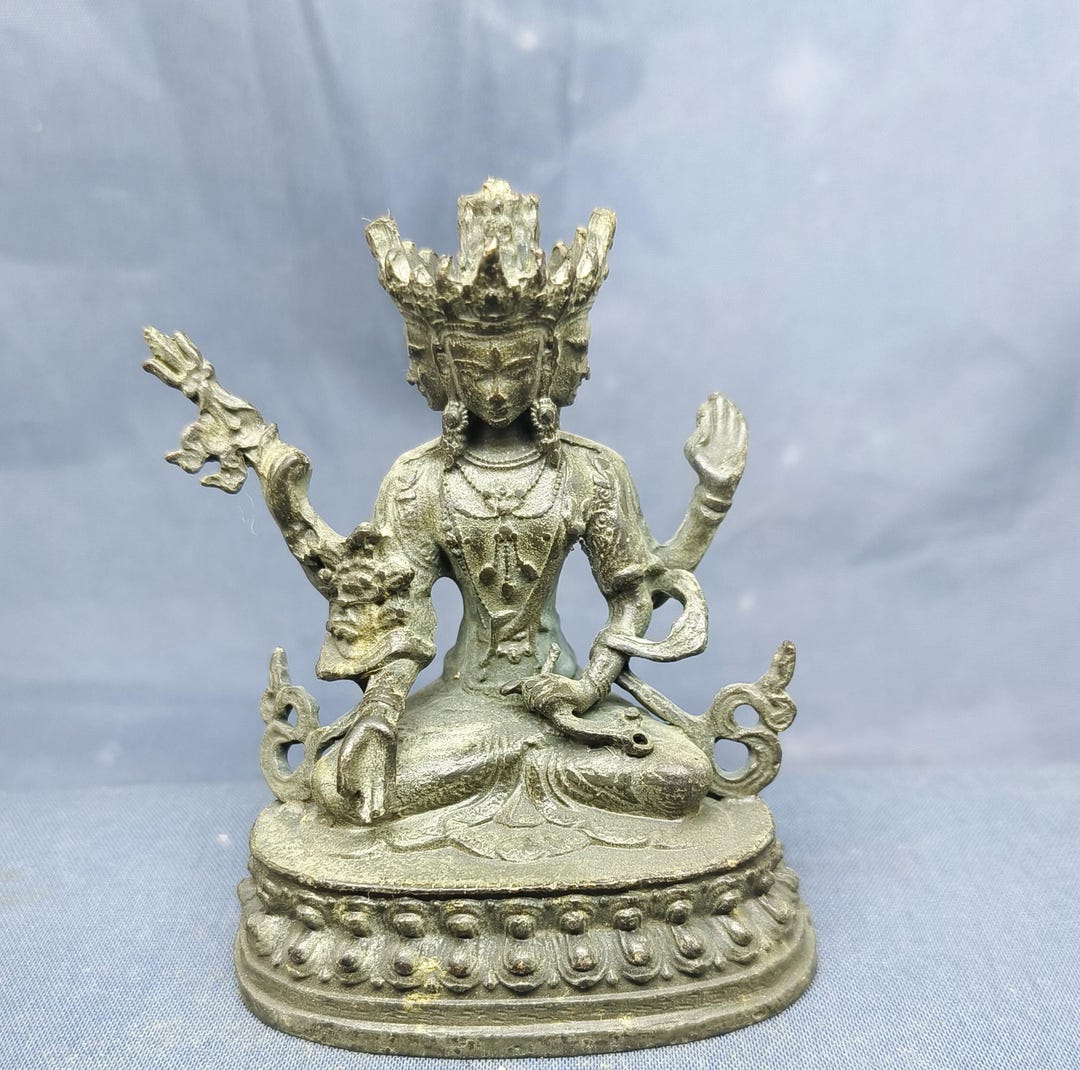 Antique Bronze Multi-armed Bodhisattva Statue: Intricate Craftsmanship ...