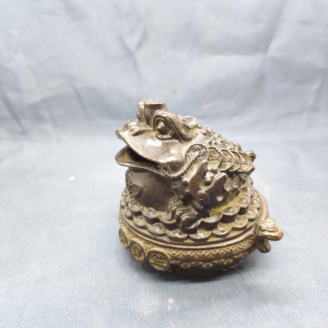 Vintage Bronze Money Frog Incense Holder | Antique Chinese Prosperity ...