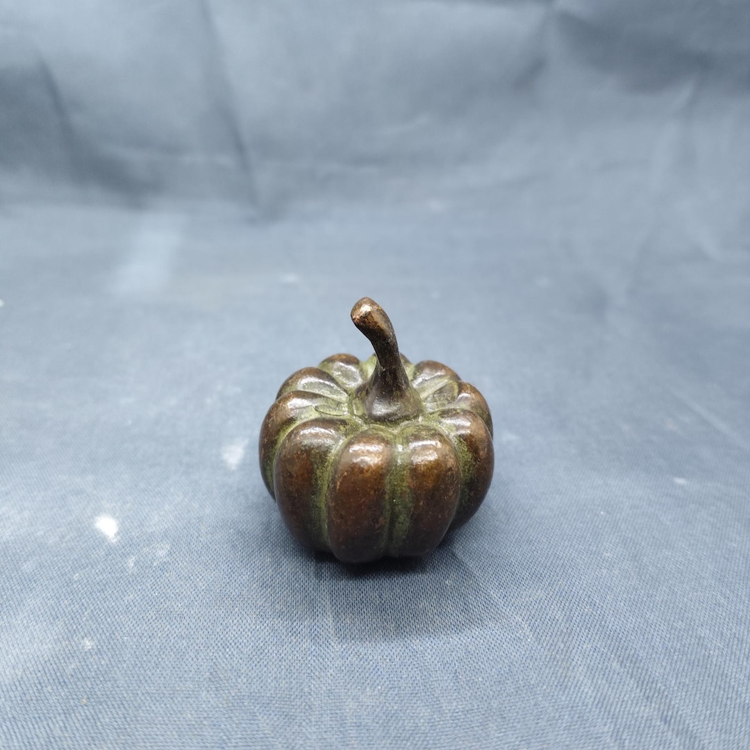 Vintage Bronze Pumpkin Tea Pet - Chinese Harvest & Abundance Symbol ...