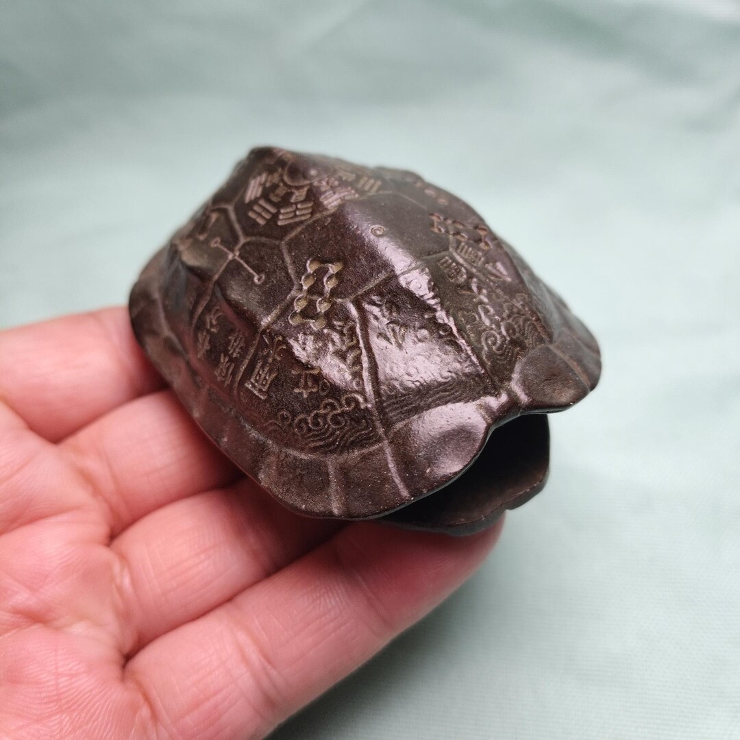 Vintage Bronze I Ching Turtle Shell Divination Incense Holder | Antique ...