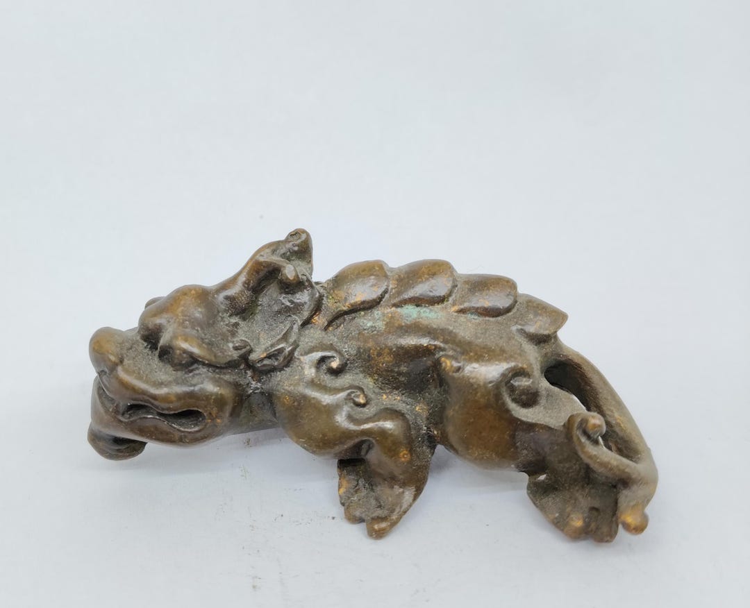 Hand-cast Patinated Bronze Pixiu Tea Pet | Lucky Wealth Guardian Tea ...