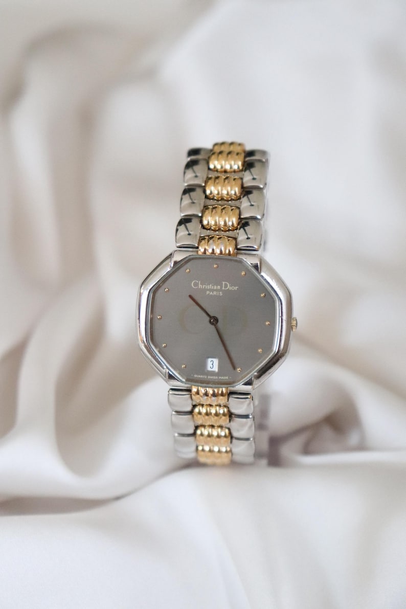 Vintage Christian Dior Octagonal Silver Watch - Etsy
