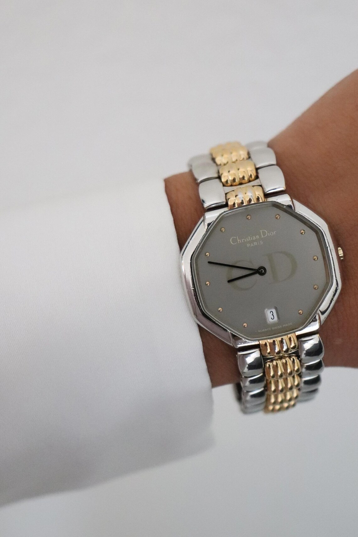 Vintage Christian Dior Octagonal Silver Watch - Etsy