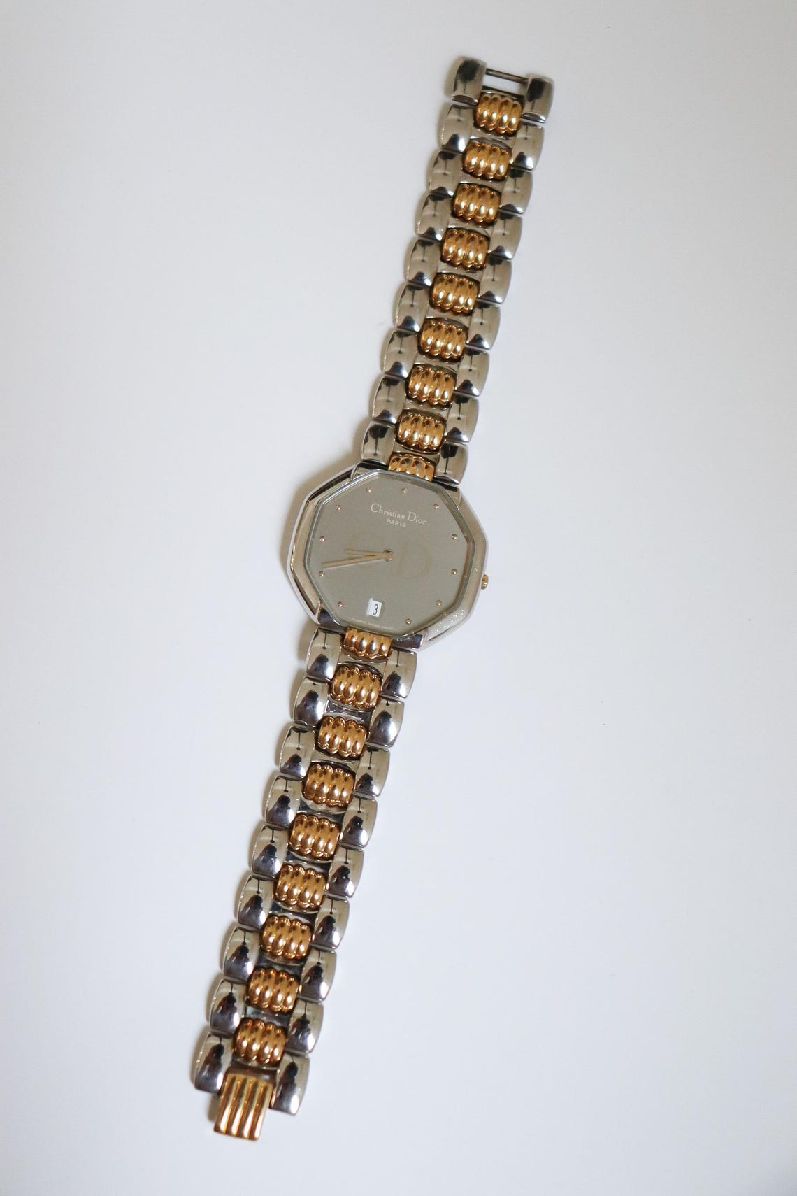 Vintage Christian Dior Octagonal Silver Watch - Etsy