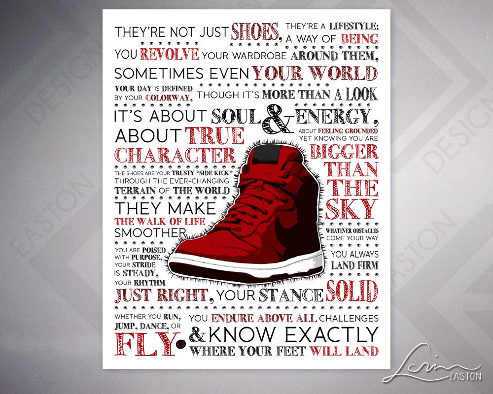 Shoe Quote Poster, SHOES: Where Do Your Feet Land? Red, White, or Blue ...