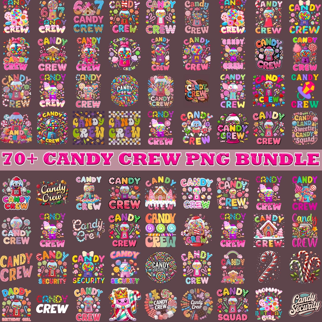 70+ Candy Land Candy Crew Decorations Sweetie Candy Squad Bundle Png ...