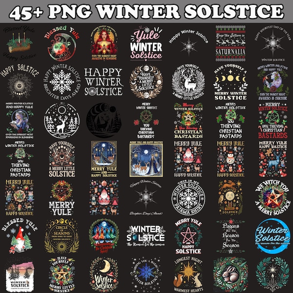 Merry Solstice Card - Etsy