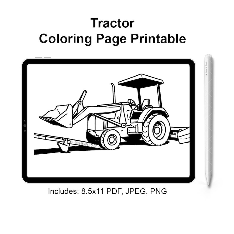 Printable Tractor Coloring Page: Farm Vehicle Activity for Kids and ...
