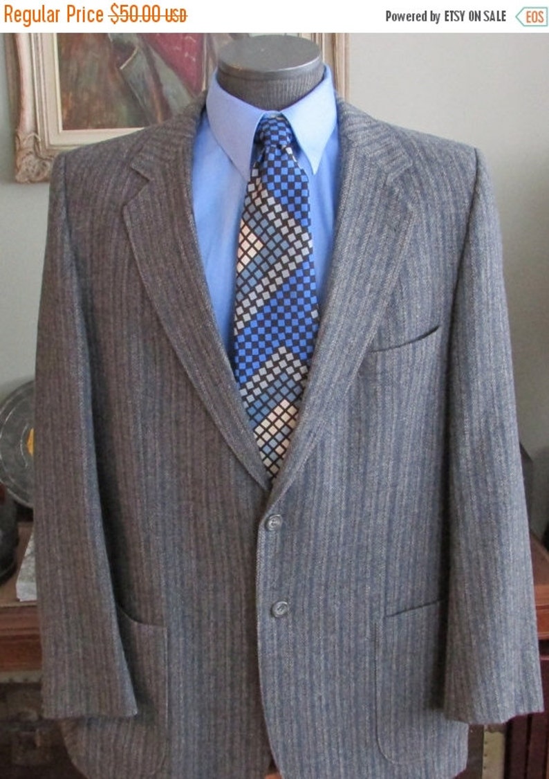 Mens Vintage Tweed Jacket Mens Tweed Blazer, Mens Tweed Sportcoat ...