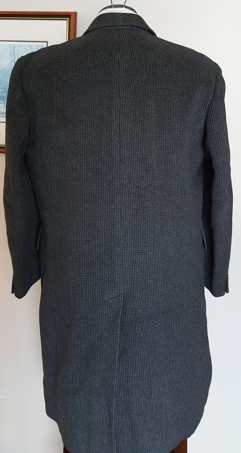 Vintage Mens BESPOKE Long Wool Coat Size 39 Short, Union Made WARREN K ...