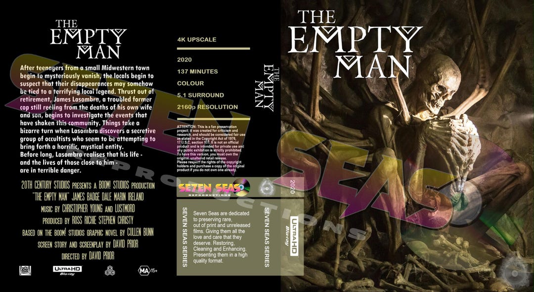 The Empty Man 4K UHD Blu-ray - Etsy