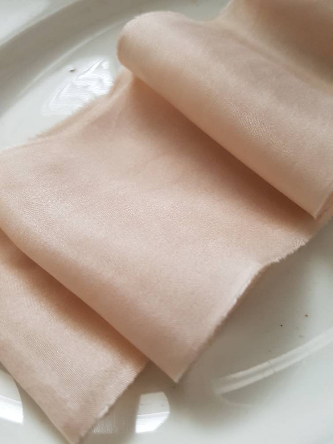 Taupe Classic Silk Ribbon ~ Raw Edge Ribbon ~ Wedding Bouquet ~ Bridal ...