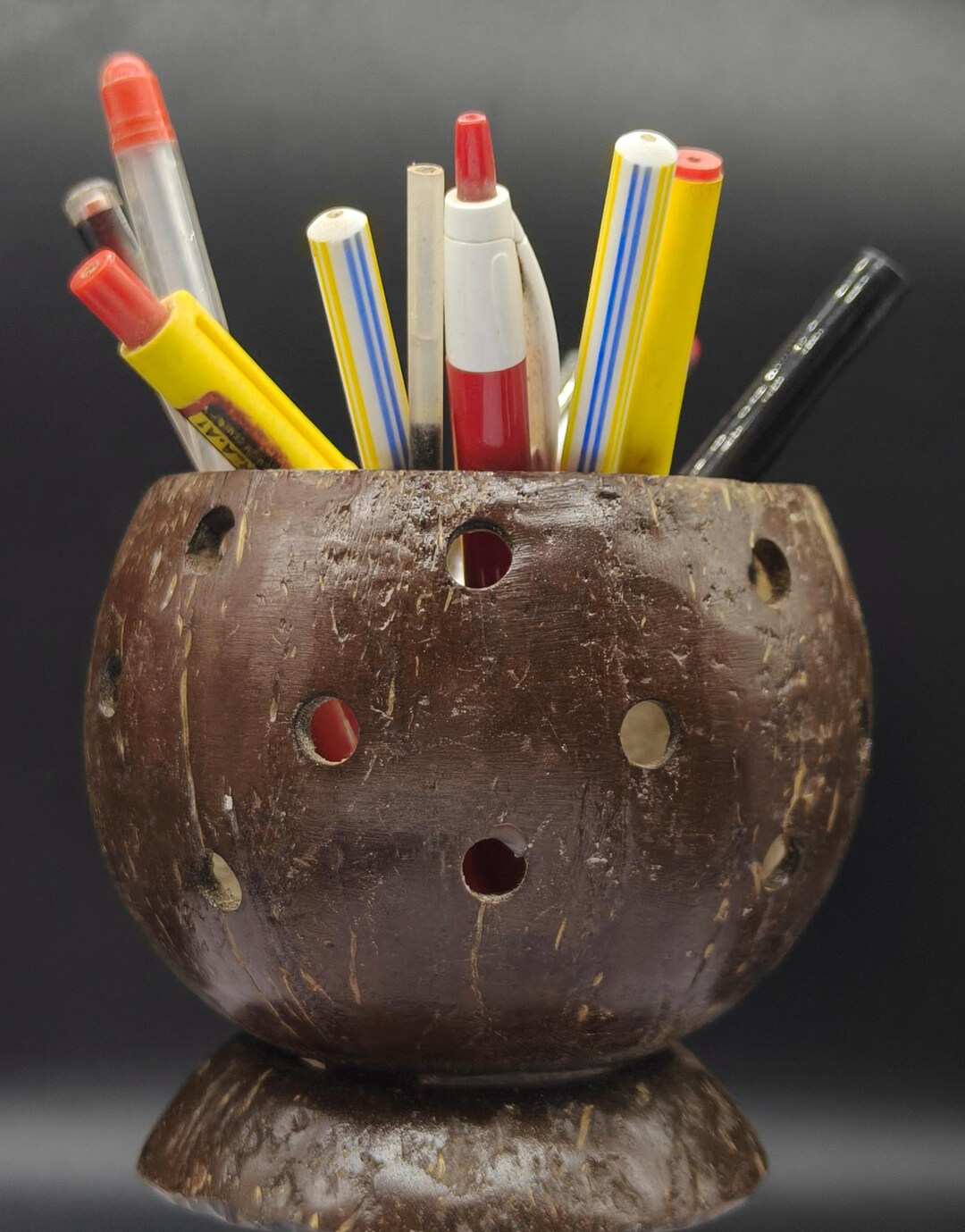 COCONUT SHELL PENSTAND - Etsy