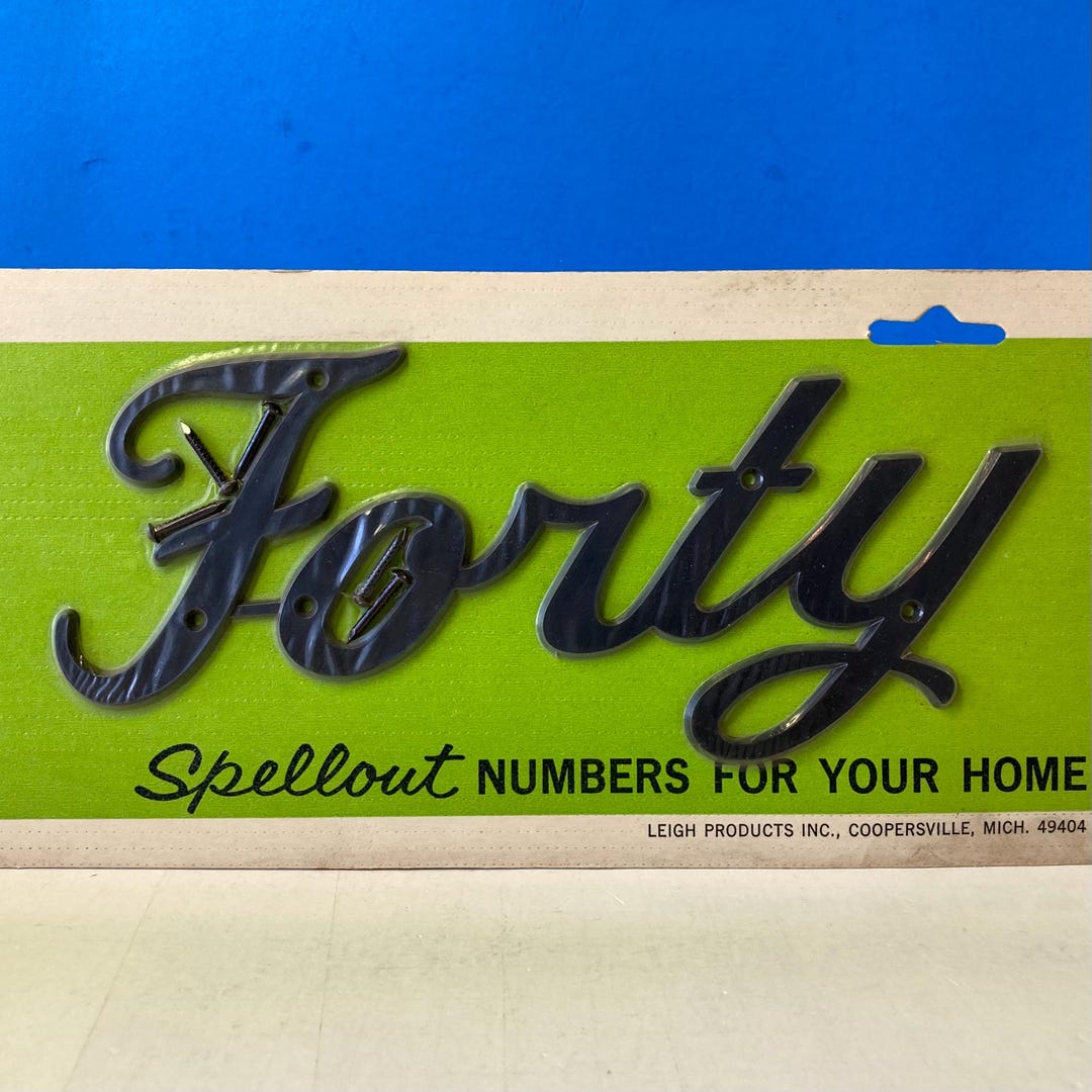 40 Forty Address Spelled Out NOS - Etsy