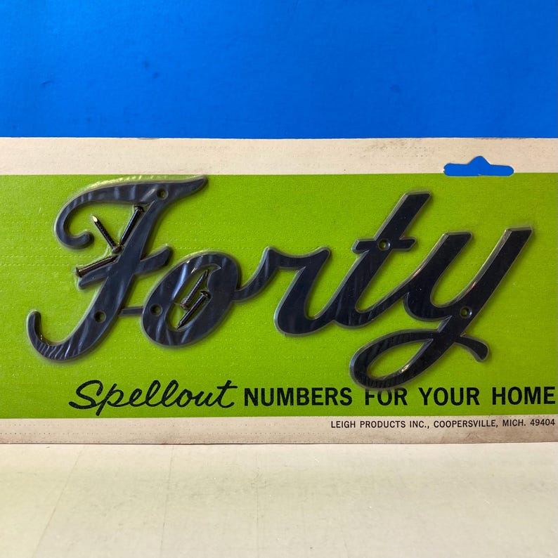 40 Forty Address Spelled Out NOS - Etsy