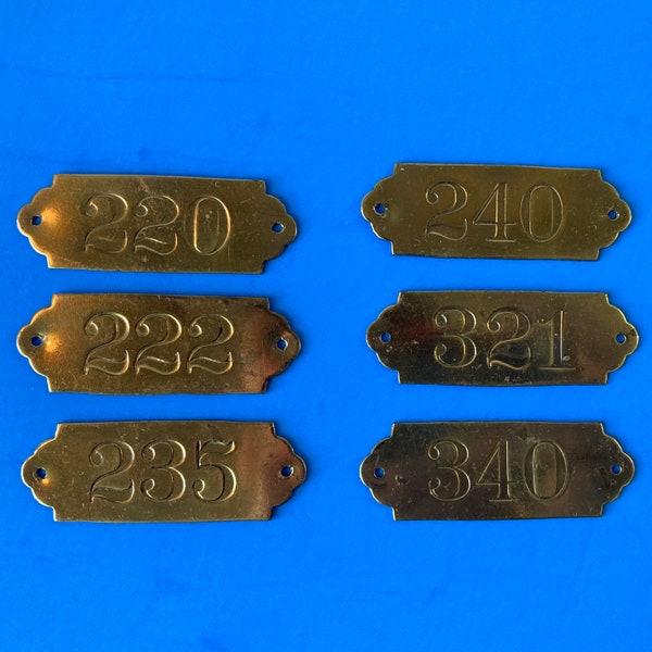 Hotel Room Number Plates - Etsy