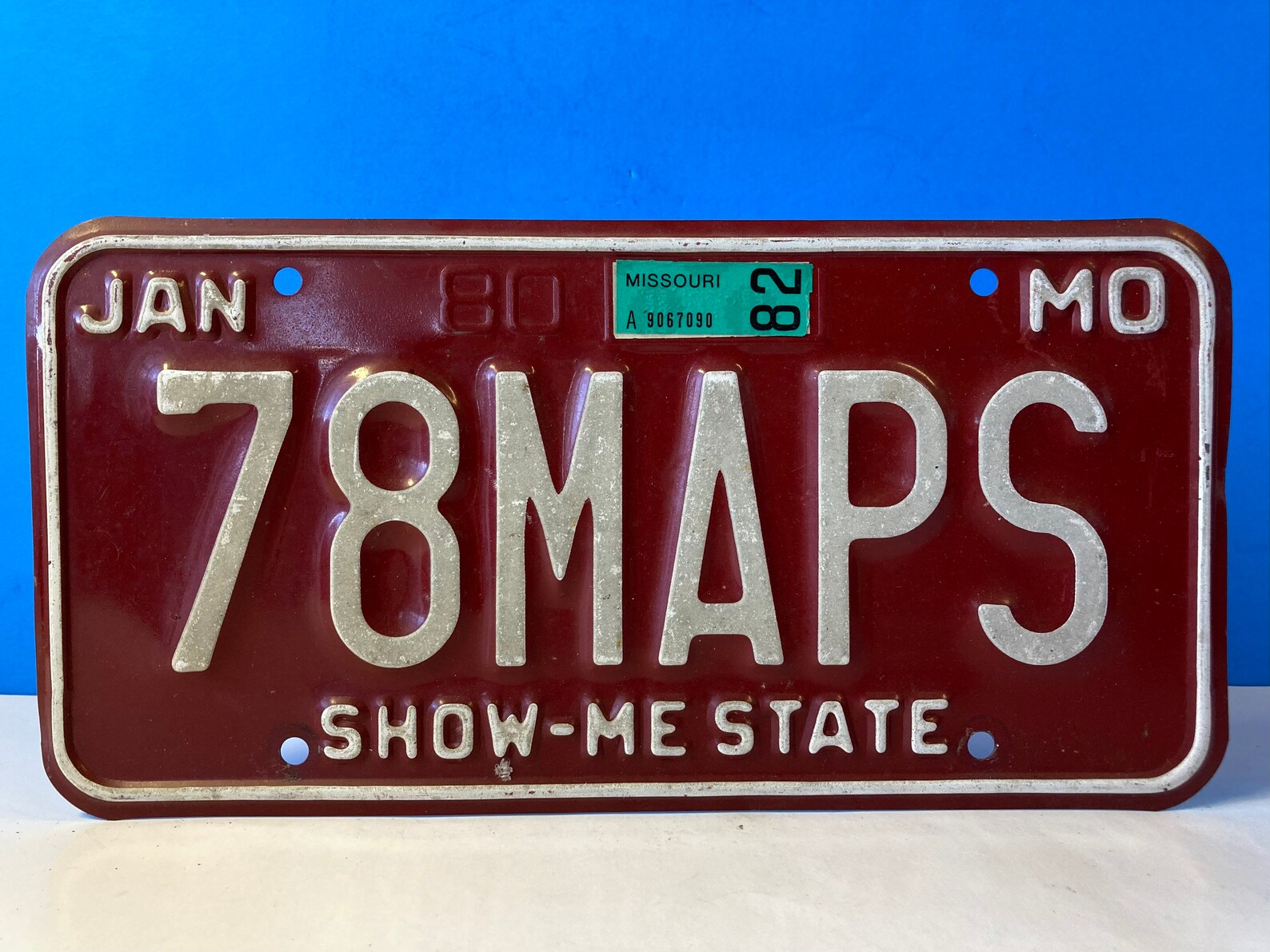 1980 Missouri Vanity 78MAPS License Plate | Etsy