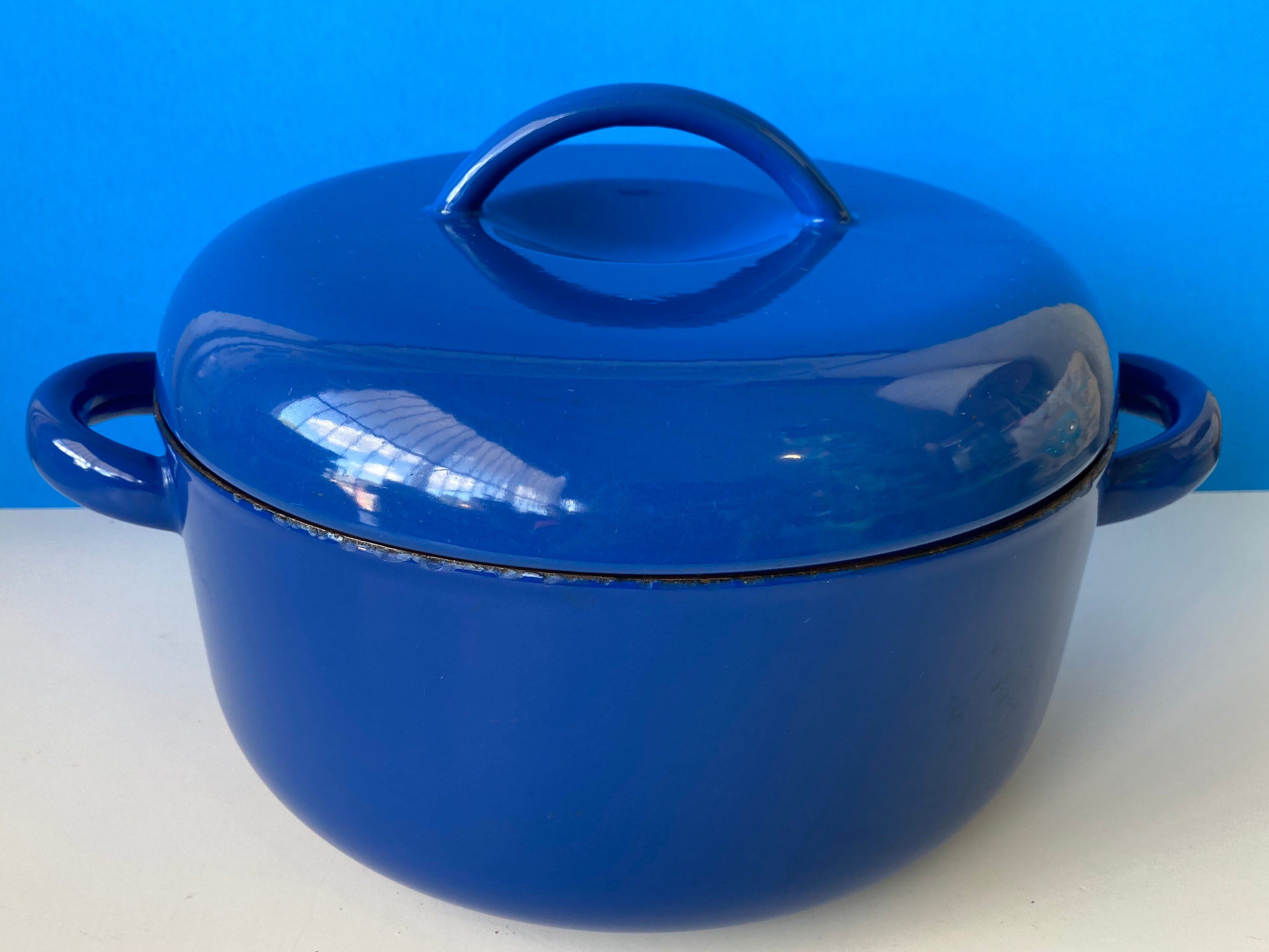 Blue Enamel Stock Pot | Etsy