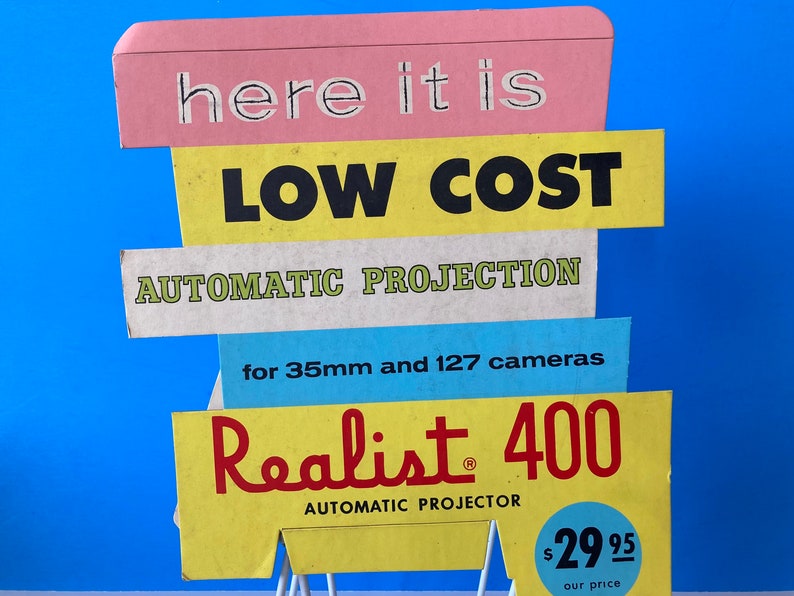 Vintage Camera Store Sign Realist 400 Slide Projector - Etsy