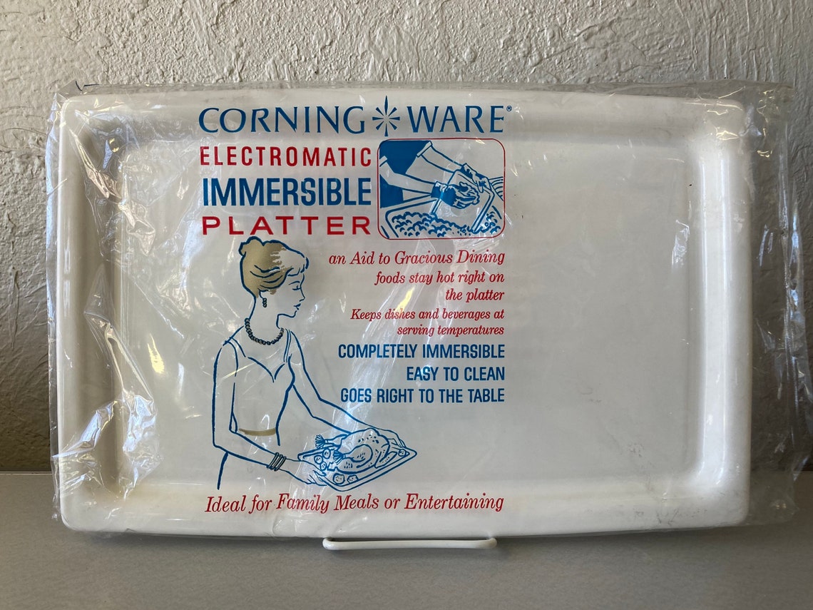 All White Corning Ware Electromatic Immersible Platter New in | Etsy