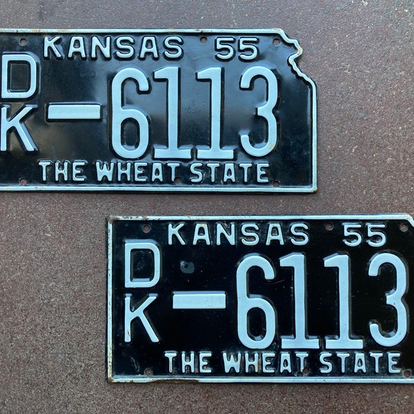 1955 License Plates - Etsy