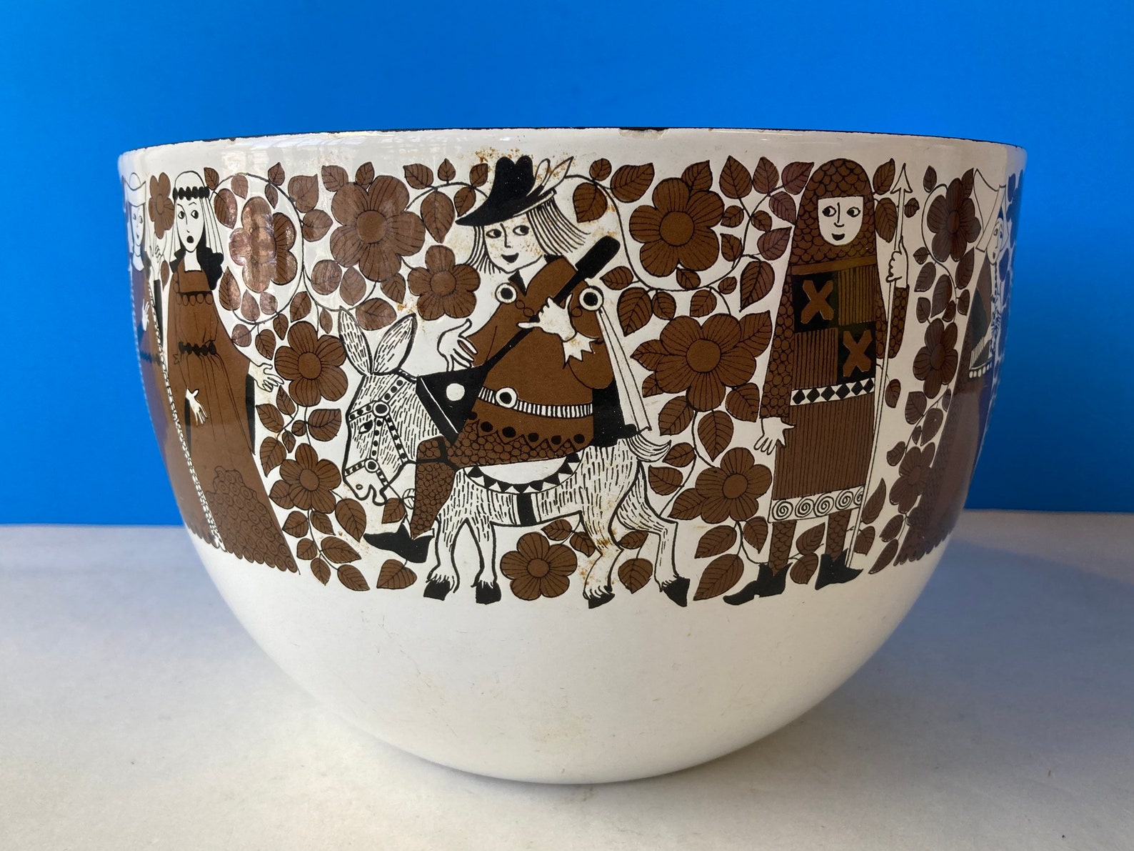 Finel Arabia Enamelware Bowl - Etsy
