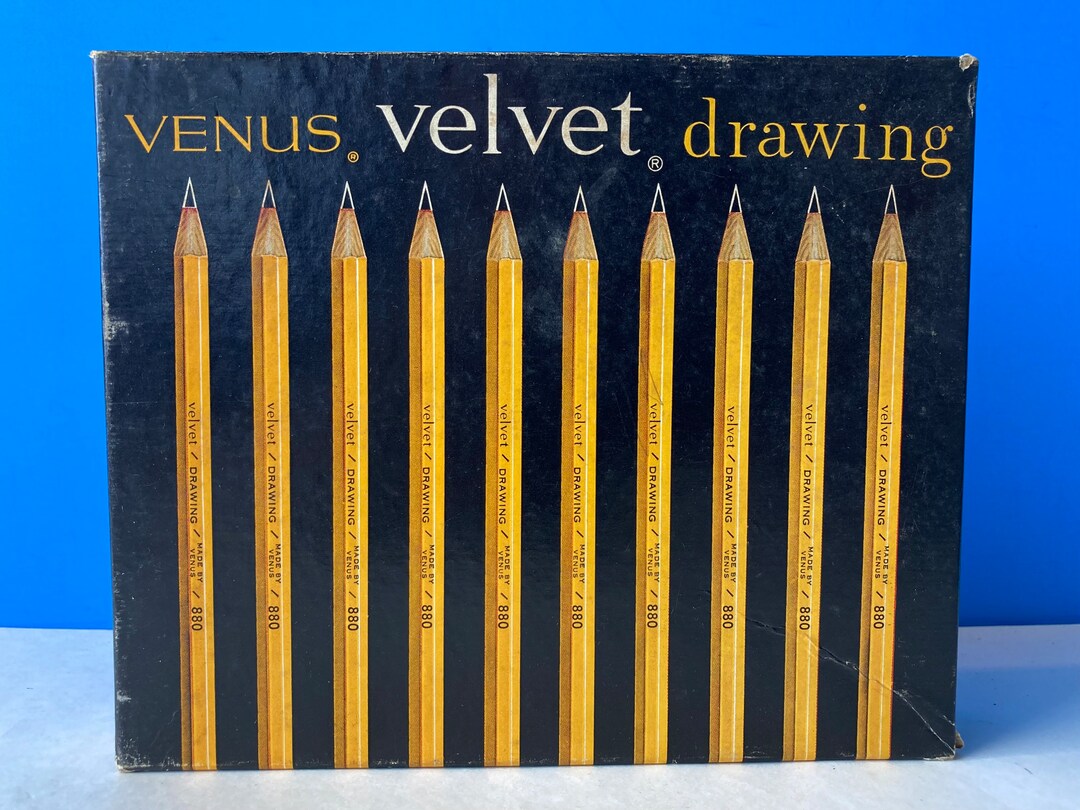 Vintage Venus Velvet Drawing Pencil Box - Etsy