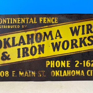 Oklahoma Wire & Iron Works Sign - Etsy