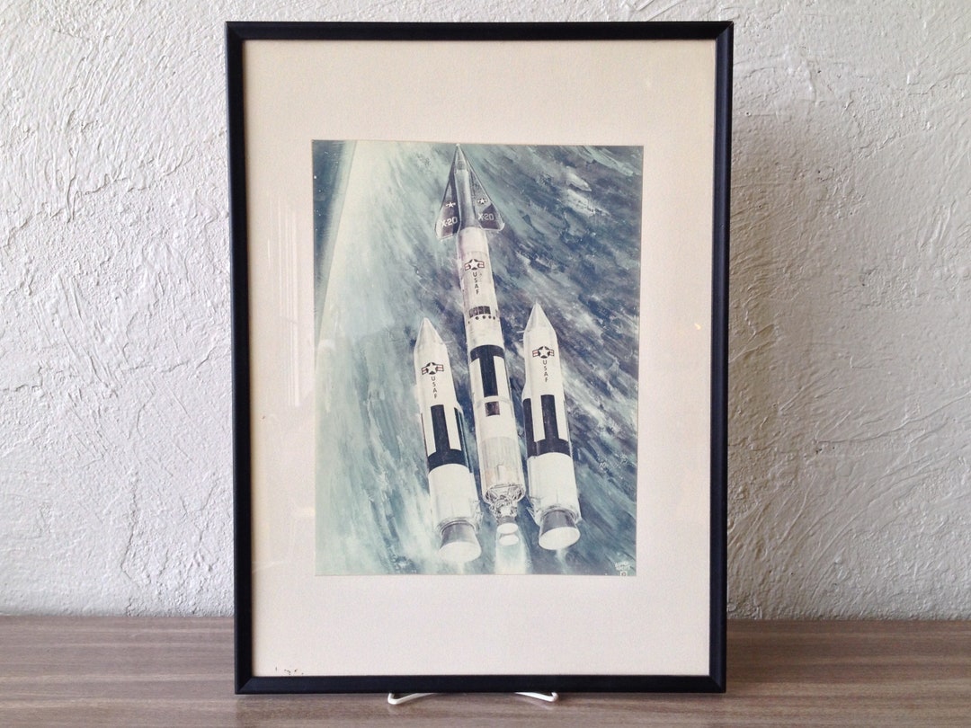 Framed George Mathis USAF X-20 Space Art Print - Etsy