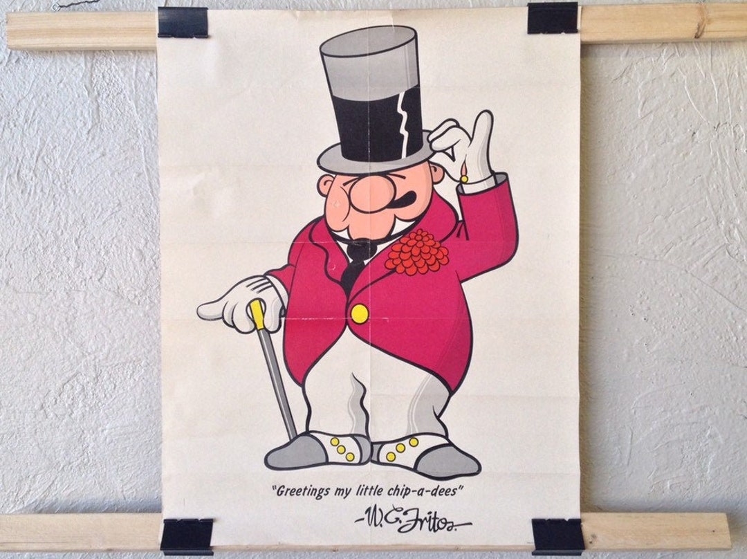 Vintage W.C. Fritos Poster - Etsy
